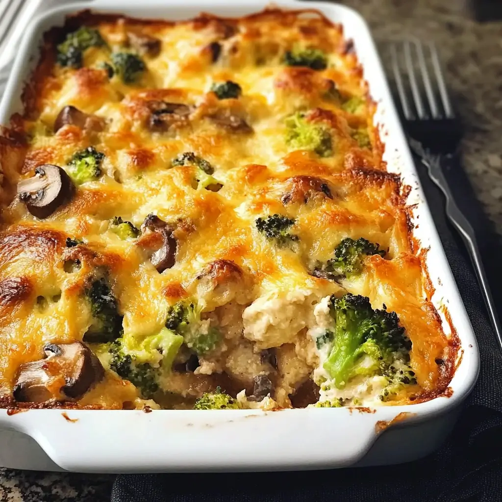 Vegetarian Broccoli-Mushroom Bubble Bake Recipe - Love And Nibbles