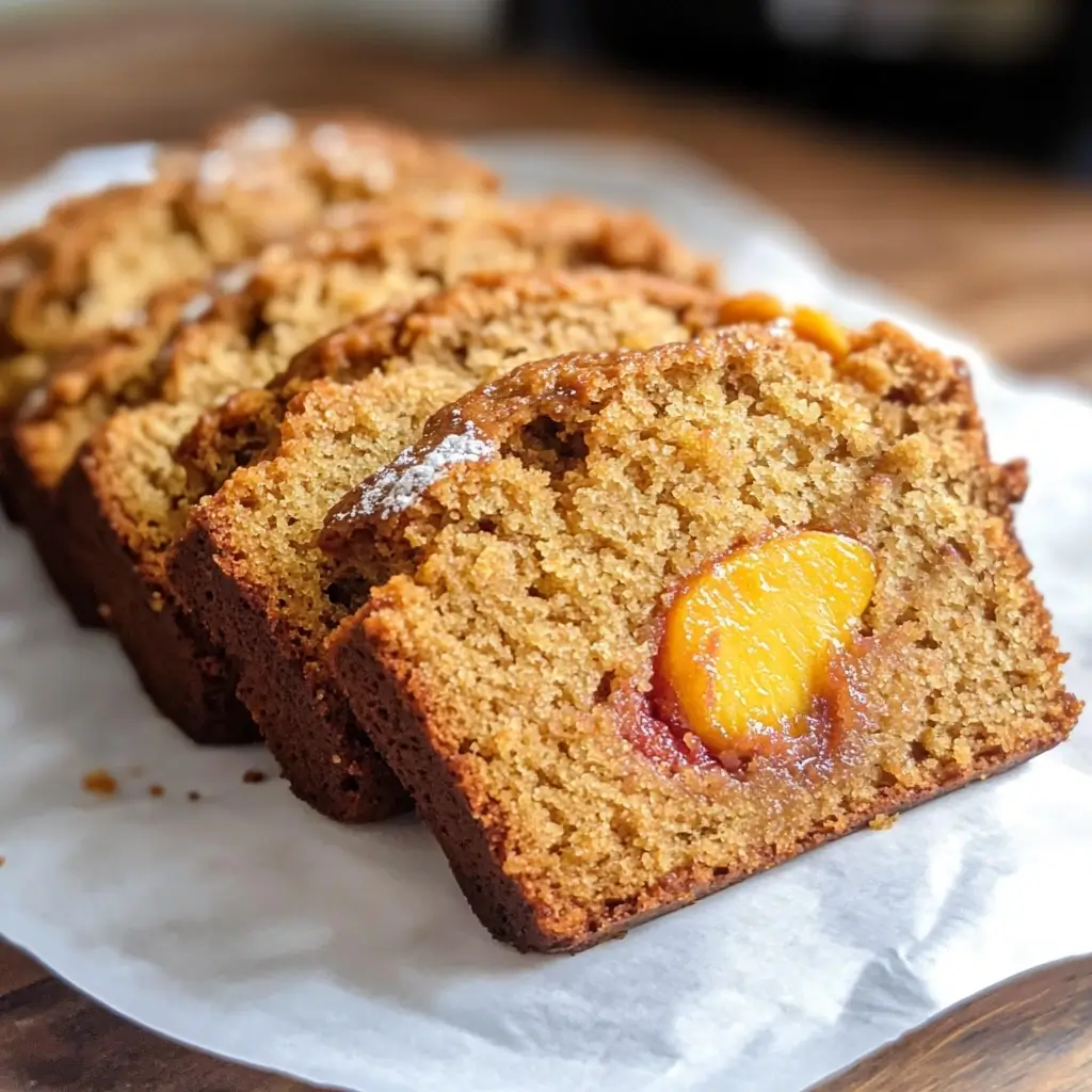 Easy Spiced Peach Bread Recipe - Love And Nibbles