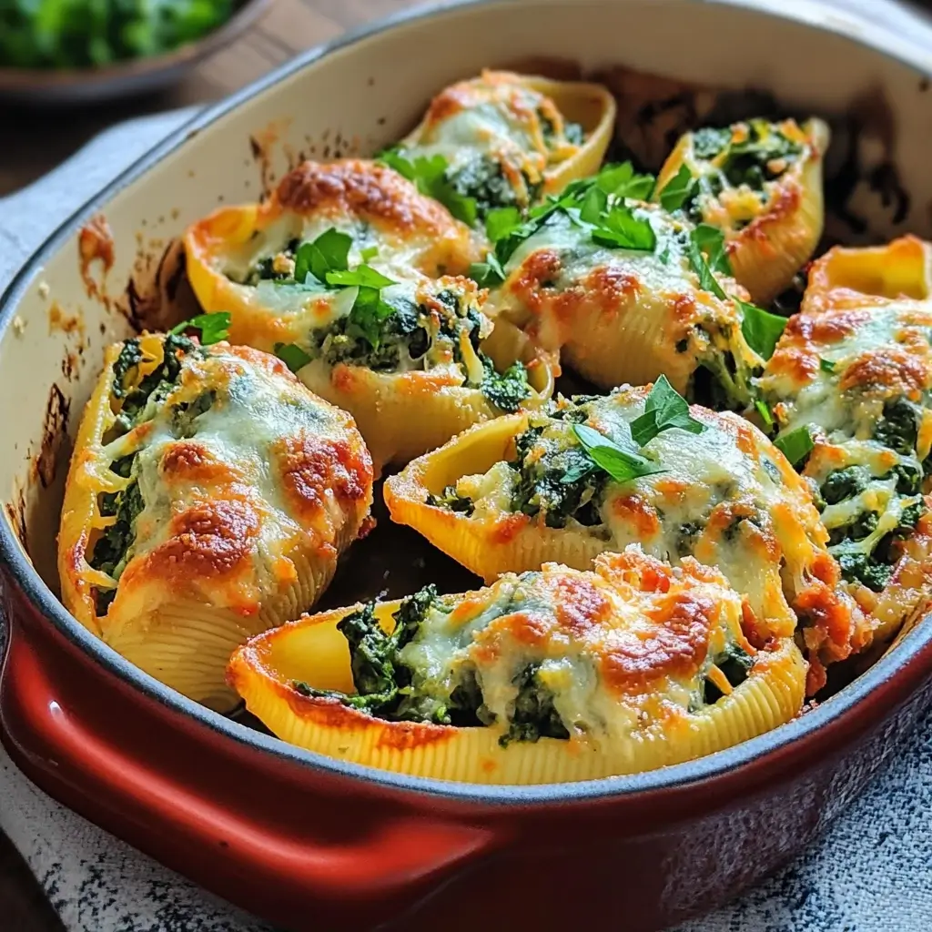 Spinach Stuffed Shells Recipe - Love And Nibbles