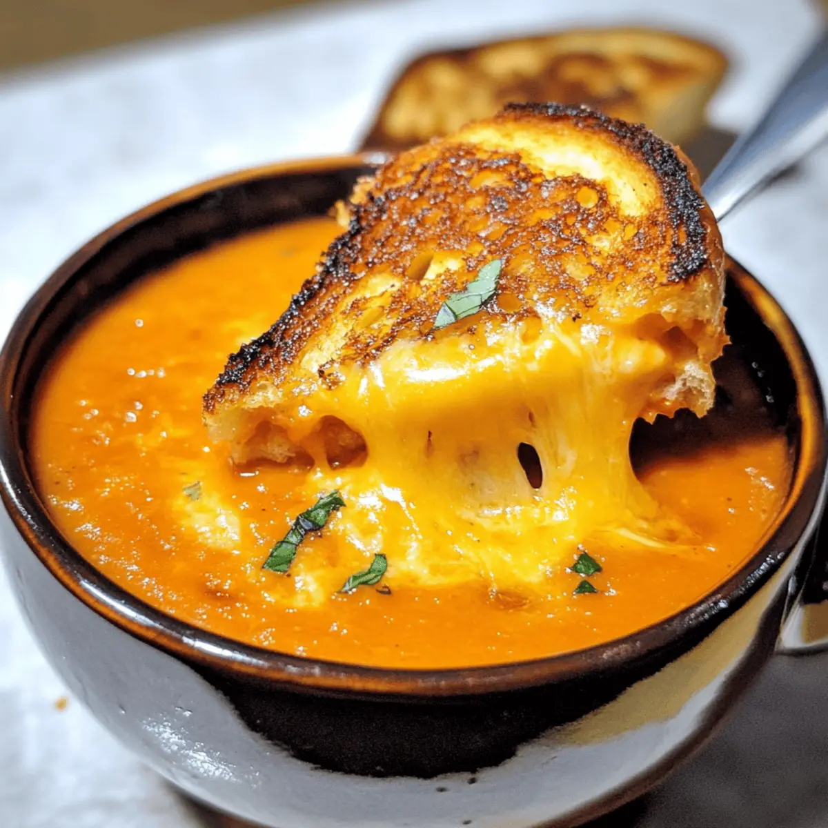 Ultimate Comforting Creamy Grilled Cheese Tomato Soup