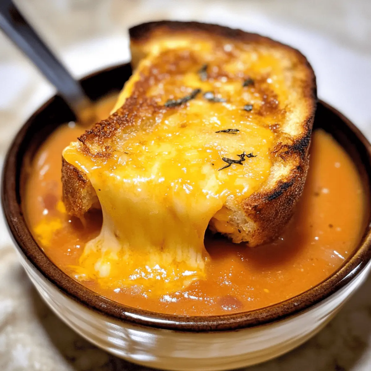 Ultimate Comforting Creamy Grilled Cheese Tomato Soup