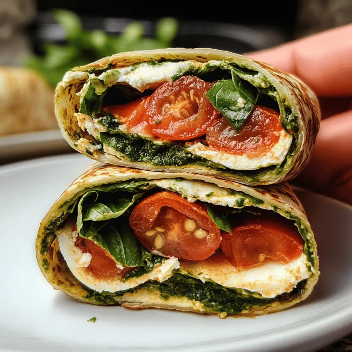 Easy Tomato Basil Wrap with Mozzarella: Delicious Creamy Bite