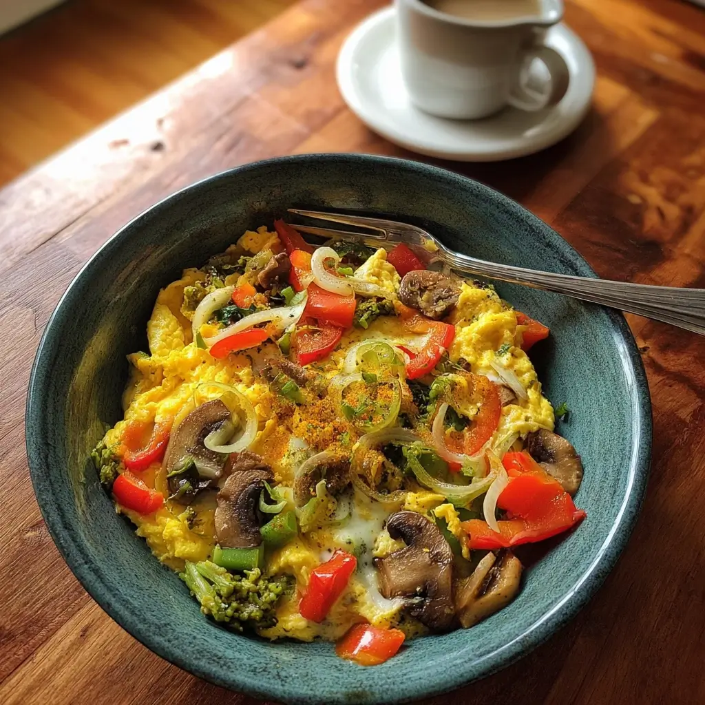 Egg and Veggie Scramble Recipe - Love And Nibbles