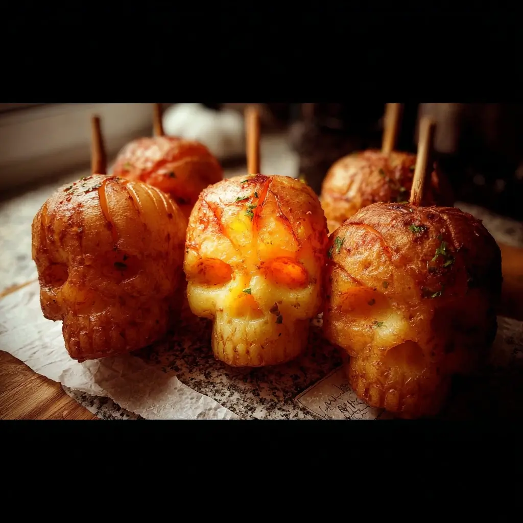 Spooky Halloween Skull Potatoes Recipe - Love And Nibbles