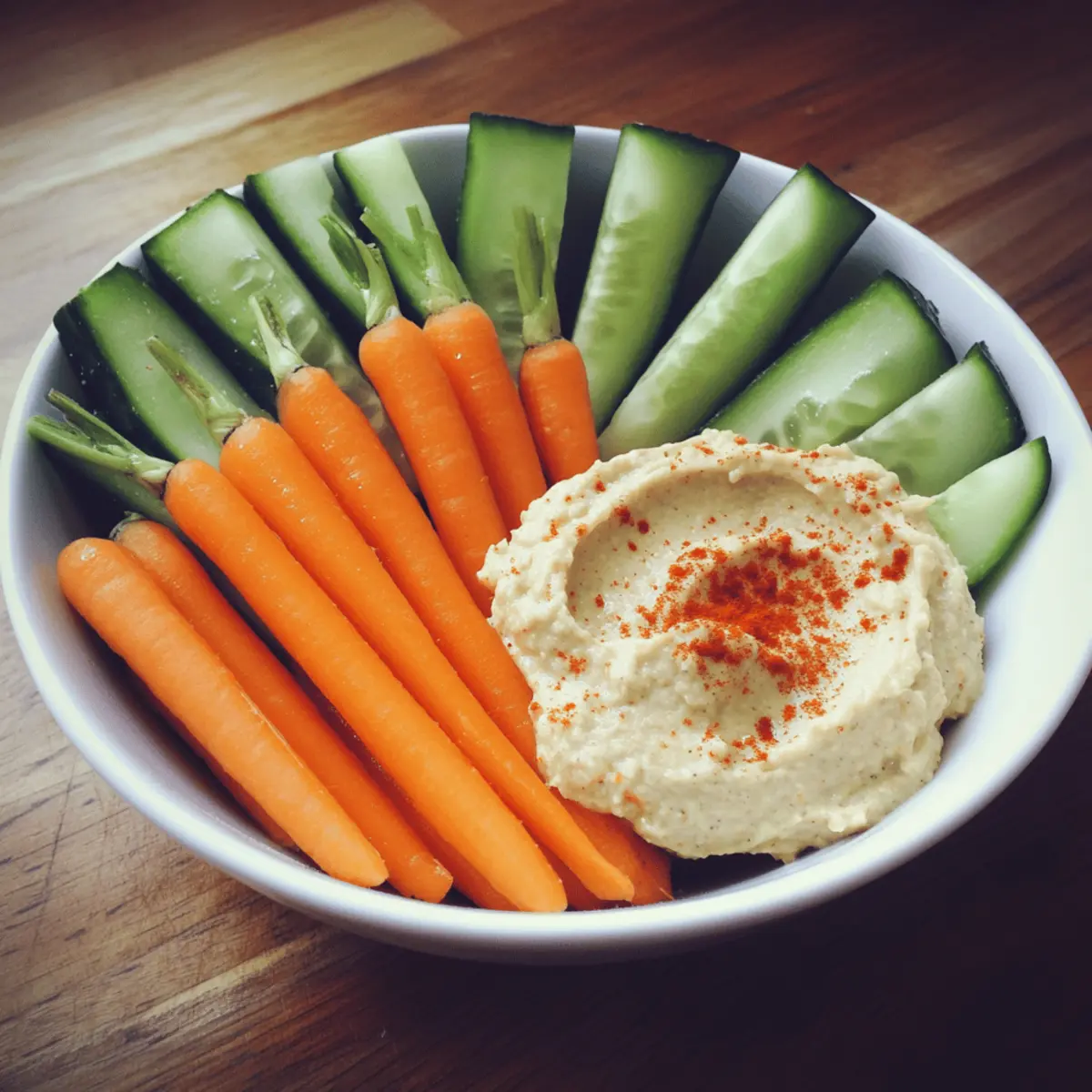 Ultimate Delicious Crunchy Carrot and Cucumber Sticks with Hummus