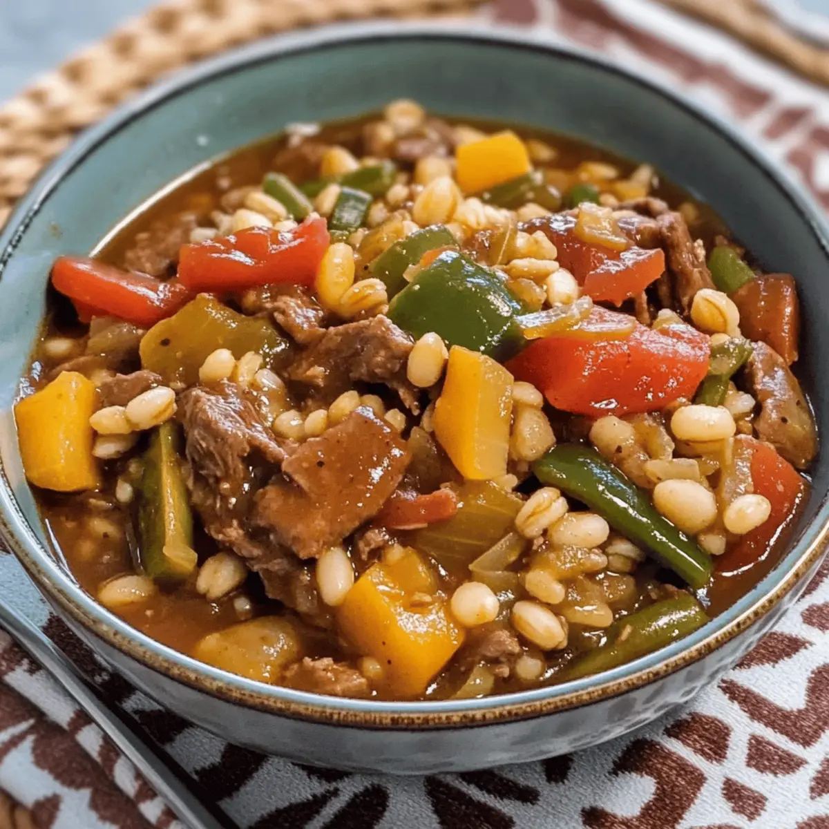 Easy Crockpot Beef & Barley Stew Packed with Comfort and Flavor