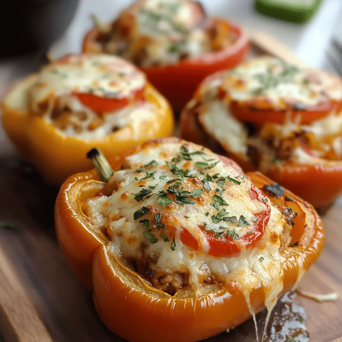 Delicious Easy Creamy Vegetarian Stuffed Bell Peppers