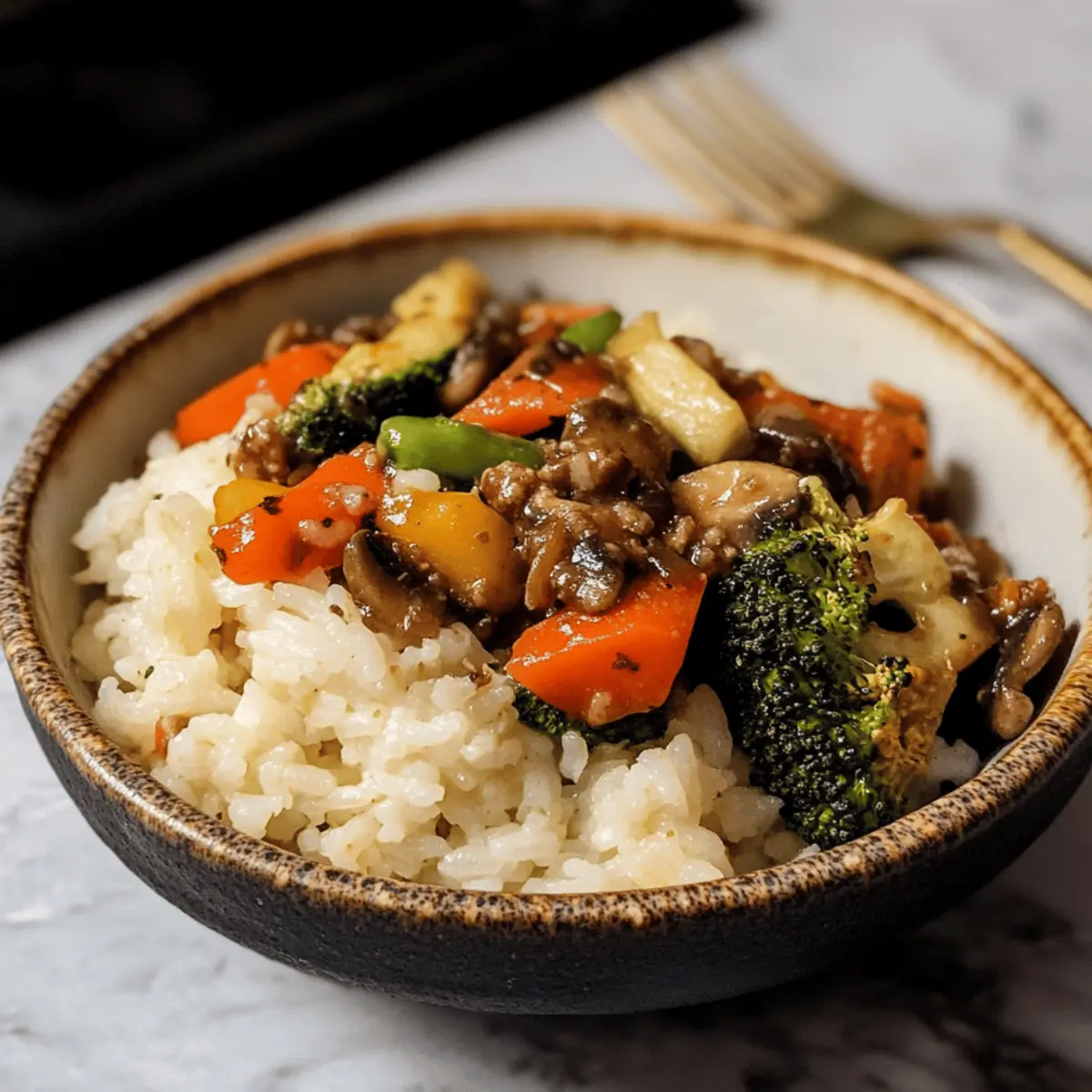 Easy Veggie Stir-Fry Rice Bowl: Irresistible, Colorful Crunch