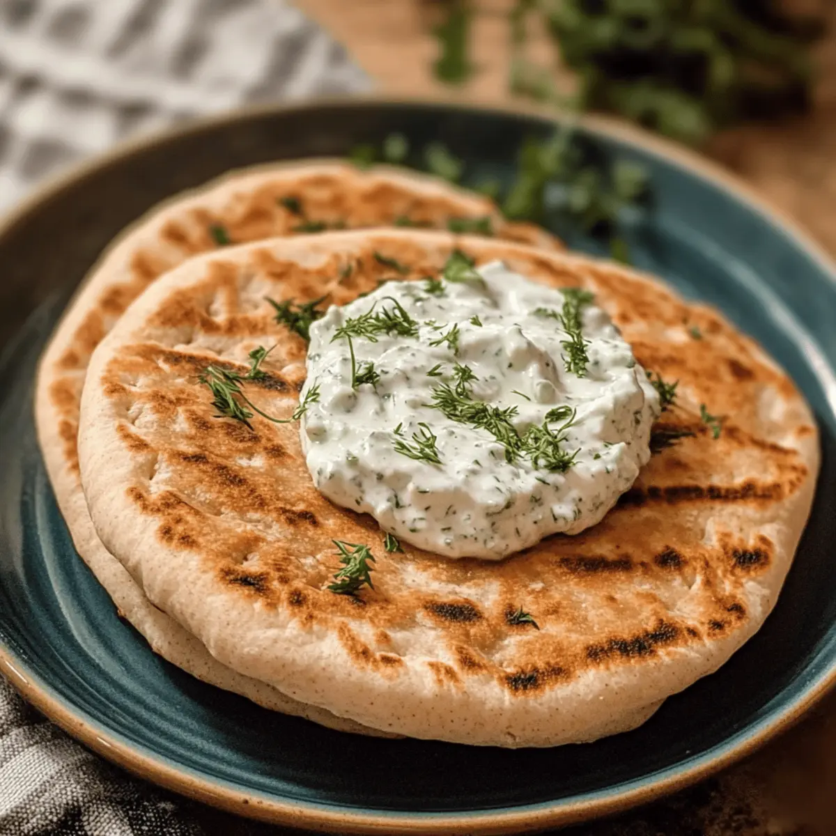 Easy Whole Wheat Mini Pita with Tzatziki: Delicious Creamy Bite