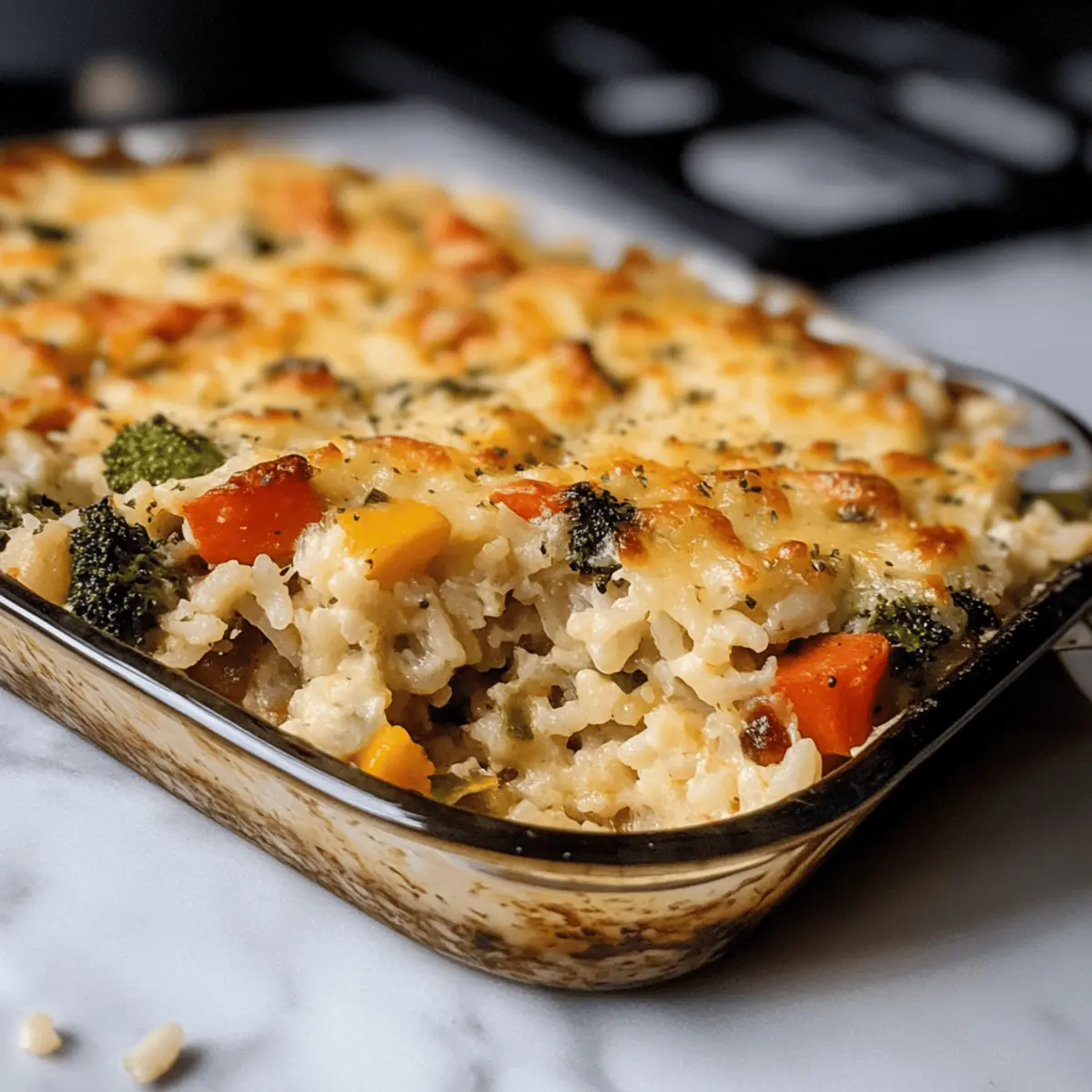 Ultimate Comforting Cheesy Veggie Rice Bake with Creamy Goodness