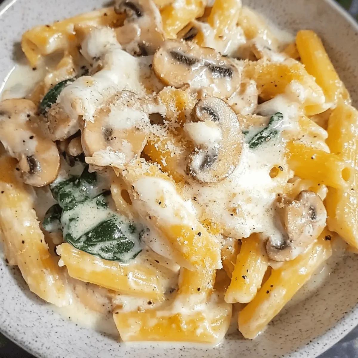 Easy Creamy Spinach & Mushroom Pasta – Comforting Meal