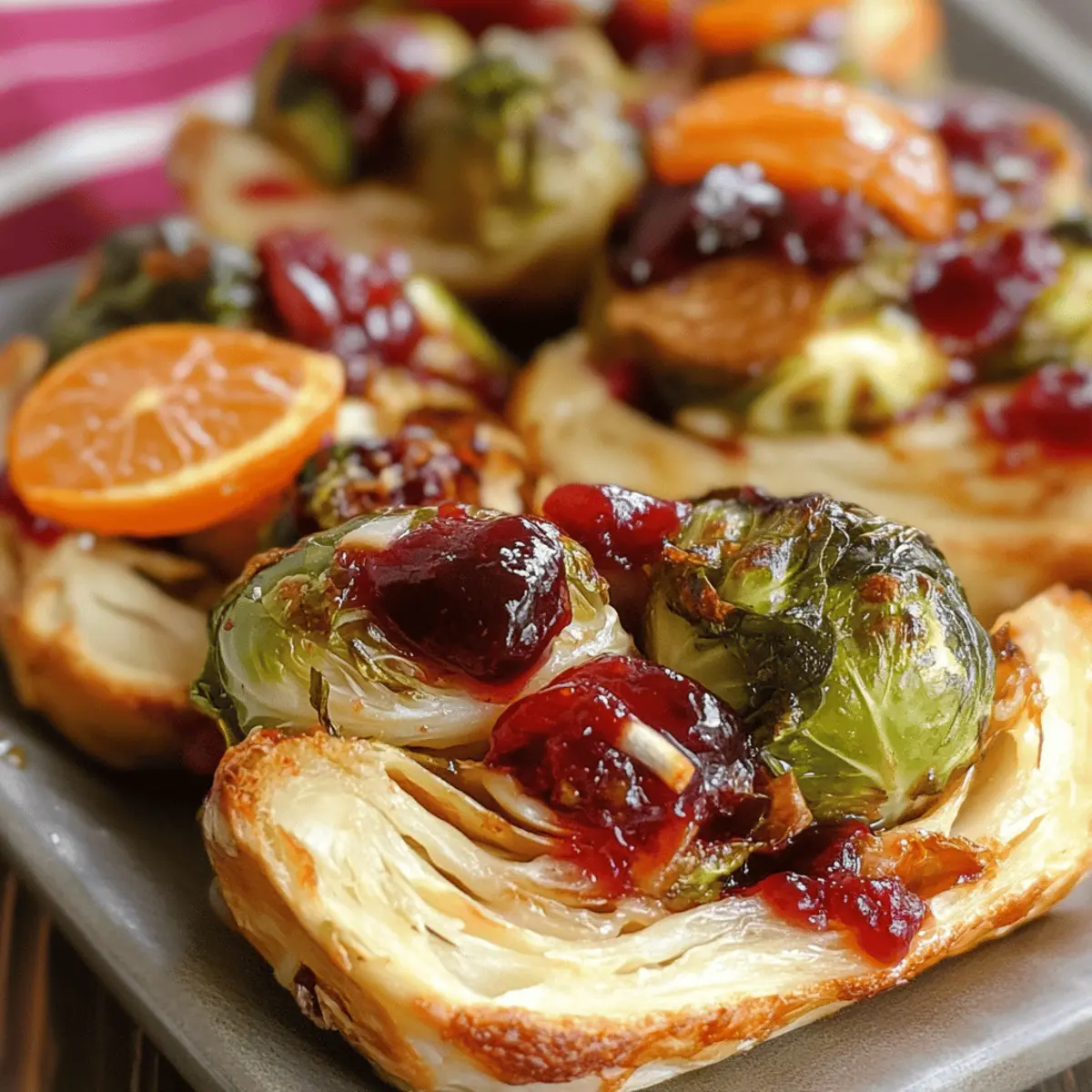 Easy Delicious Cranberry Orange Glazed Brussels Sprouts