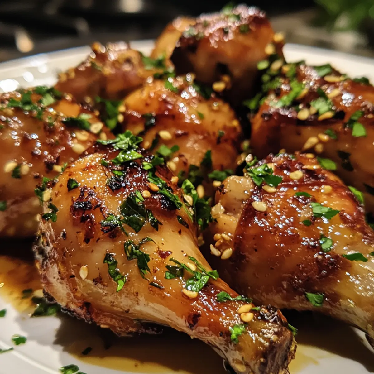Perfect Juicy Delicious Honey Garlic Chicken Drumsticks