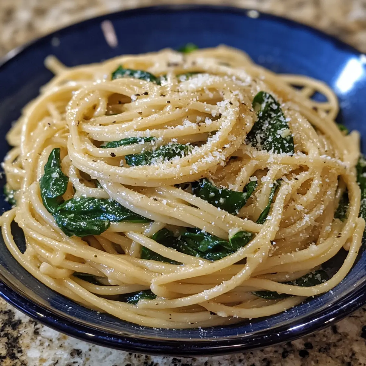 Easy Delicious Creamy Garlic Butter Pasta with Spinach