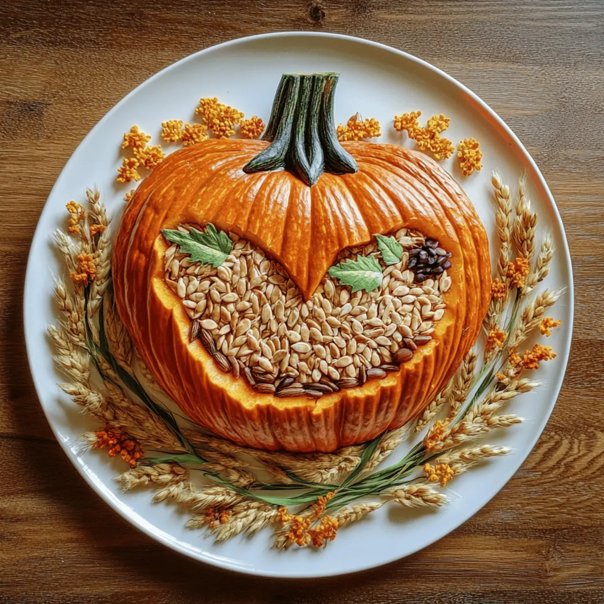 Easy Delicious Thanksgiving Pumpkin Grain Plate with Bold Fall Flavors