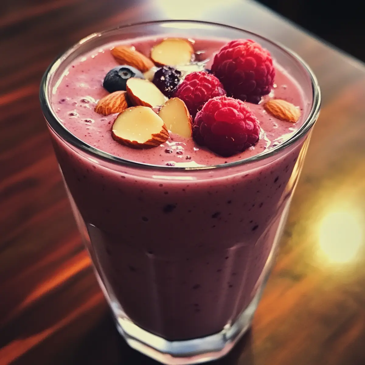 Easy Delicious Mixed Berry Almond Smoothie for Energy Boost