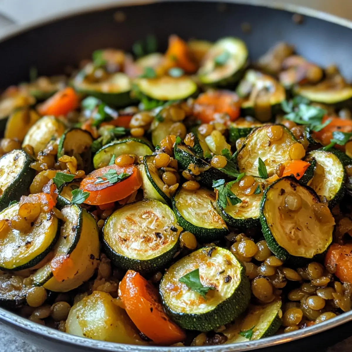 Easy Creamy Zucchini Lentil Skillet Recipe for a Healthy Boost