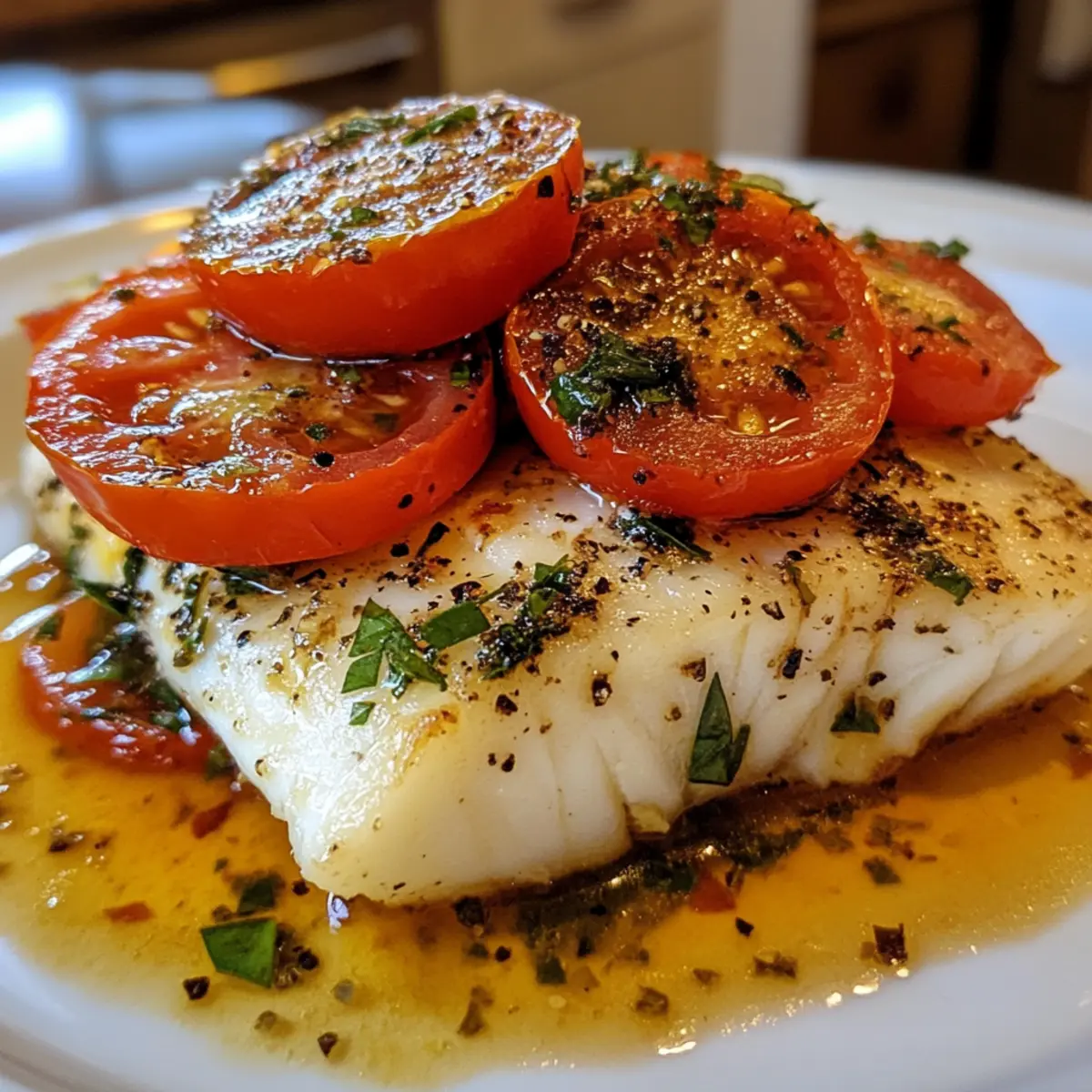 Ultimate Delicious Juicy Baked Cod with Tomato & Herb Recipe